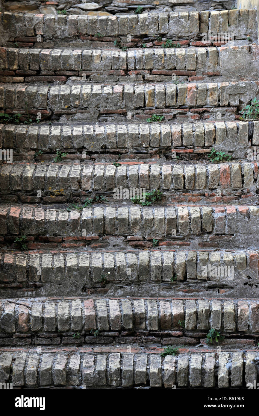 Gradini in pietra a Dolcedo, Riviera dei Fiori, Liguria, Italia, Europa ...