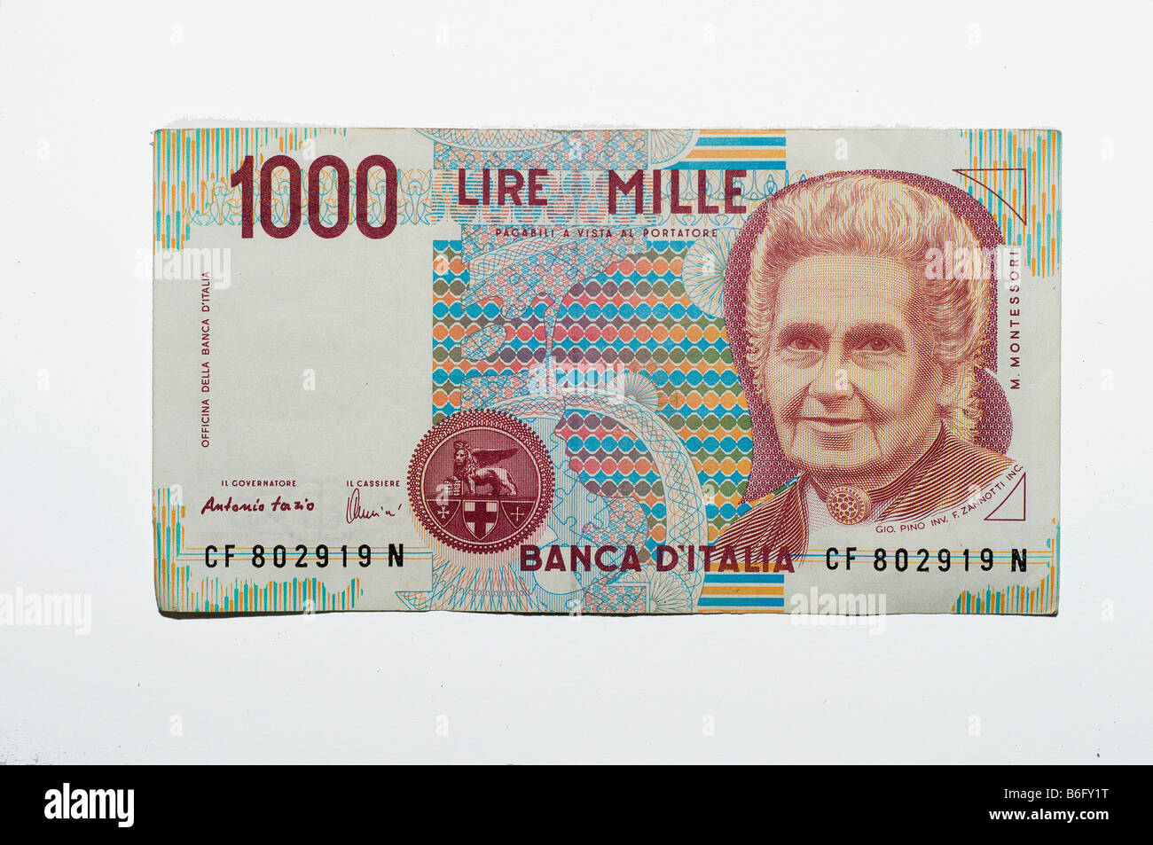 1000 lire note immagini e fotografie stock ad alta risoluzione - Alamy