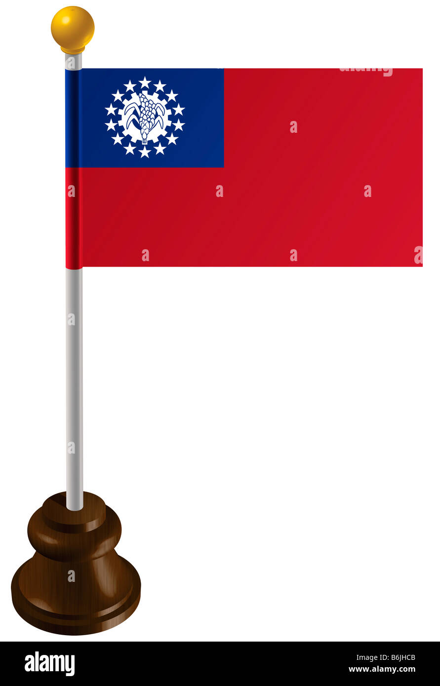 Bandiera birmana immagini e fotografie stock ad alta risoluzione - Alamy