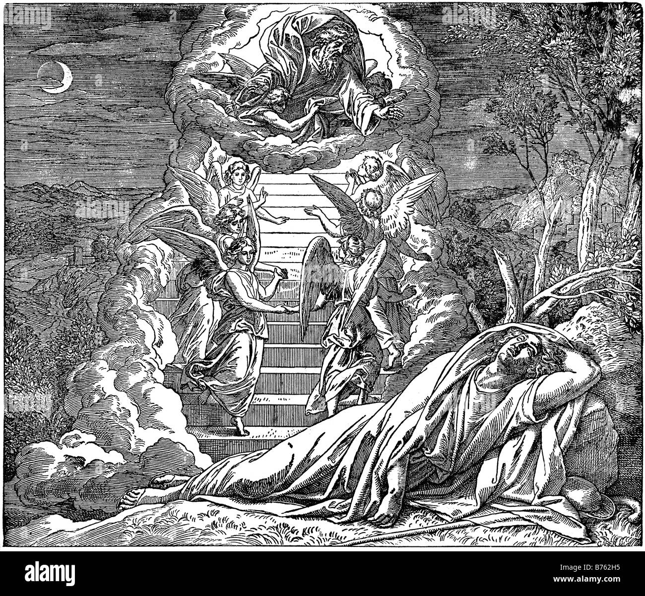 Scala di giacobbe incisione immagini e fotografie stock ad alta ...