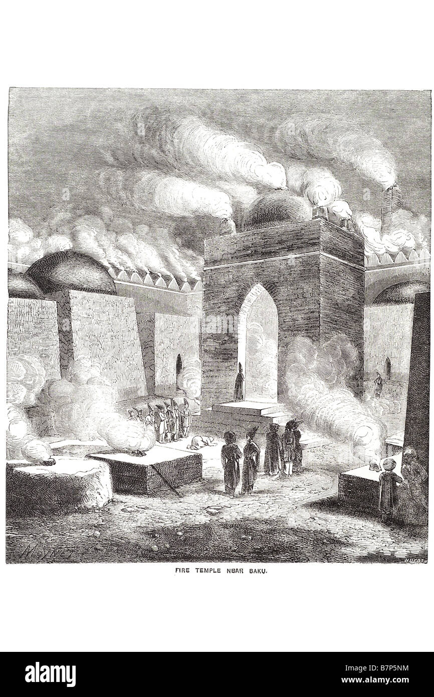 Tempio vicino a Baku Azerbaigian culto del fuoco Baqy Baky Baki Bakü ...