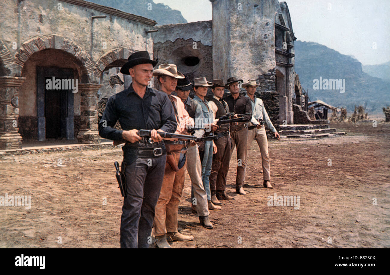 I magnifici sette Anno: 1960 USA Horst Buchholz, Yul Brynner, Steve ...