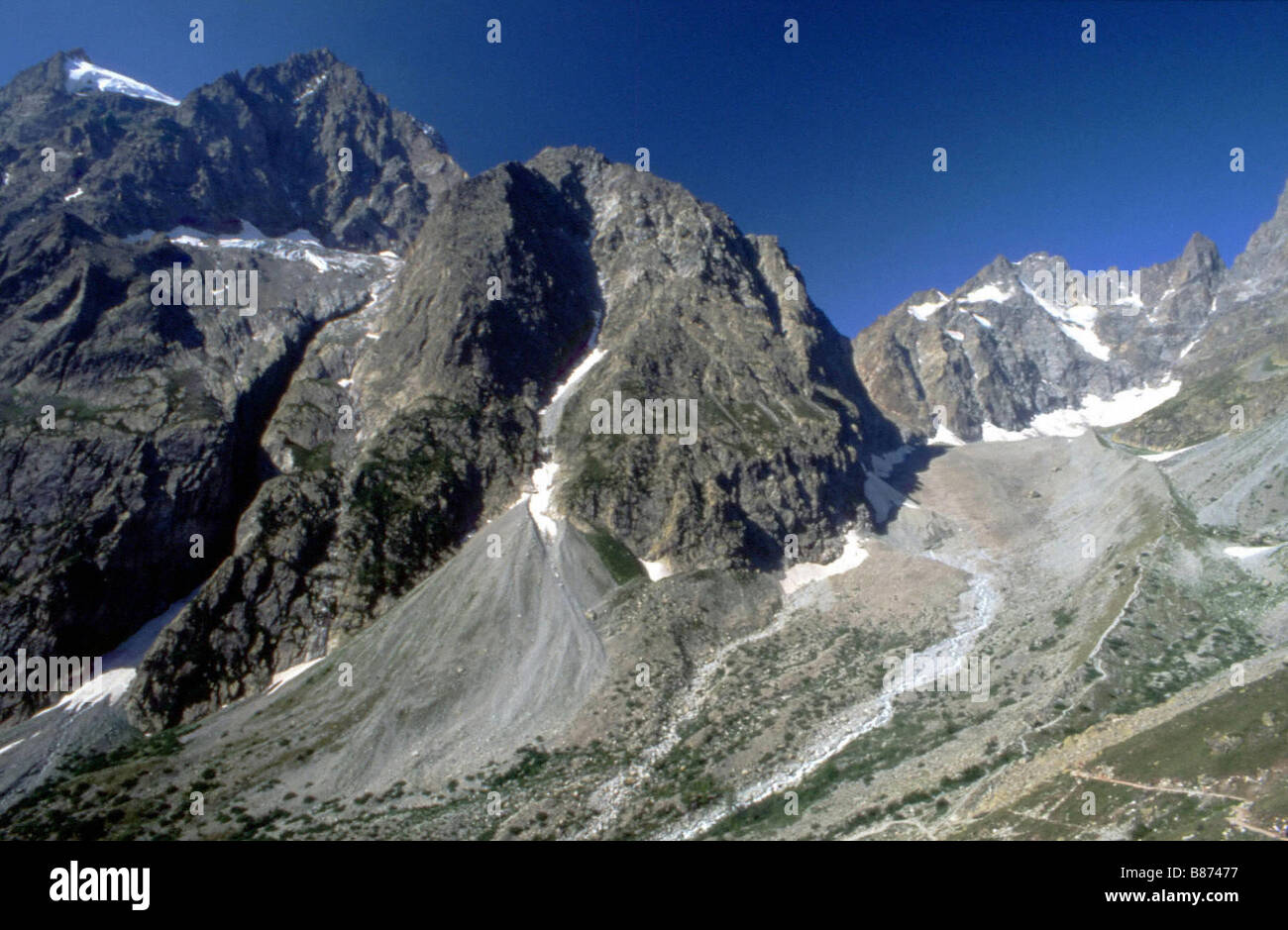 Il monte Pelvoux e Pré de Madame Carle verso il Pelvoux, ghiacciaio ...