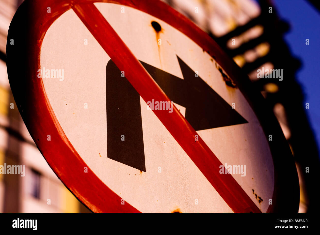 Prohibited turn right sign immagini e fotografie stock ad alta ...