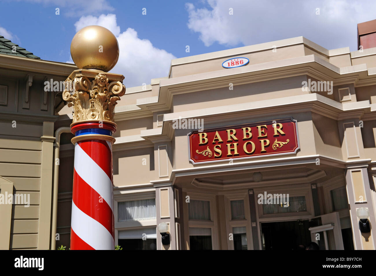 Barbiere e Barber Pole a Walt Disney il Parco a Tema del Regno Magico ...