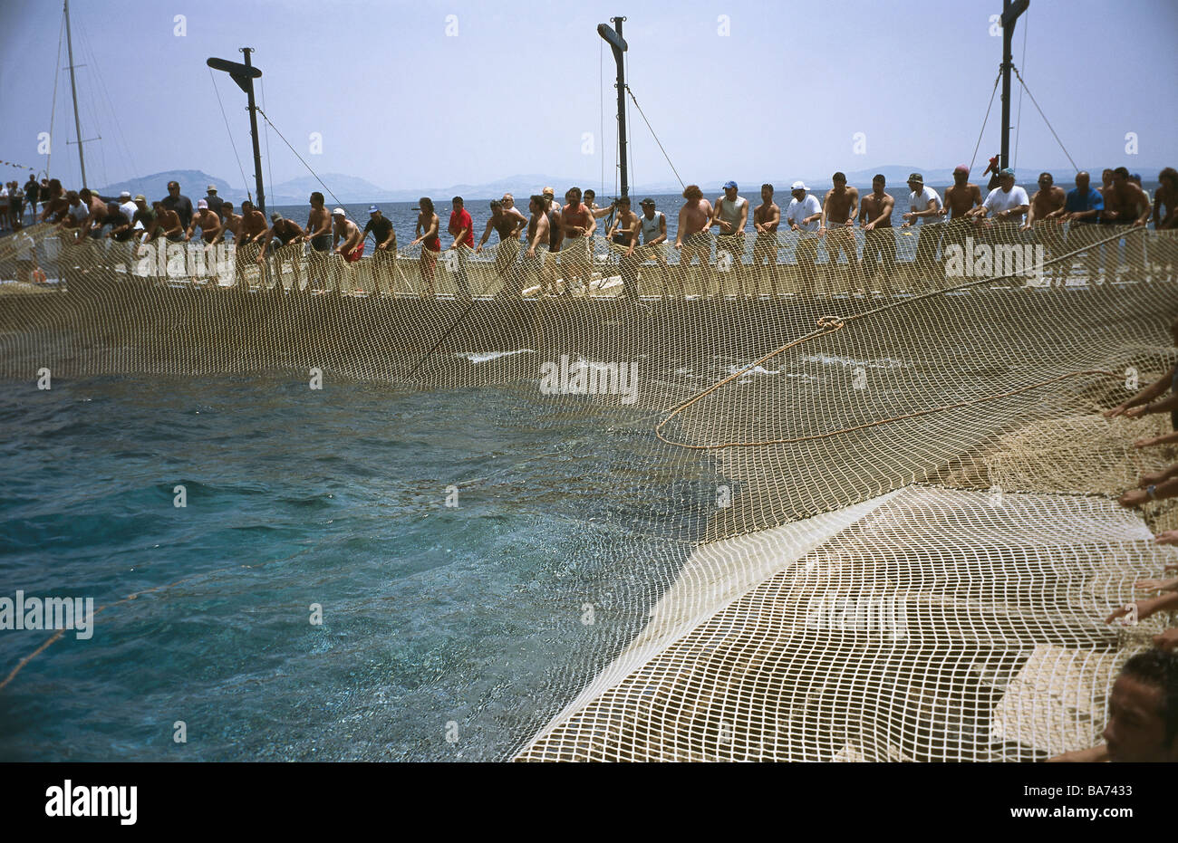 Italia Sicilia Isola Favignana tonno-hunt 'Mattanza' fisher 'Tonnarotti ...