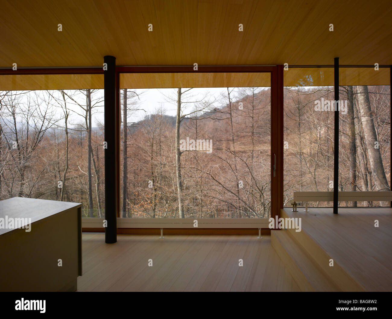 Casa gru, Karuizawa, Giappone, Atelier Bow-Wow, Casa gru vedute interne ...