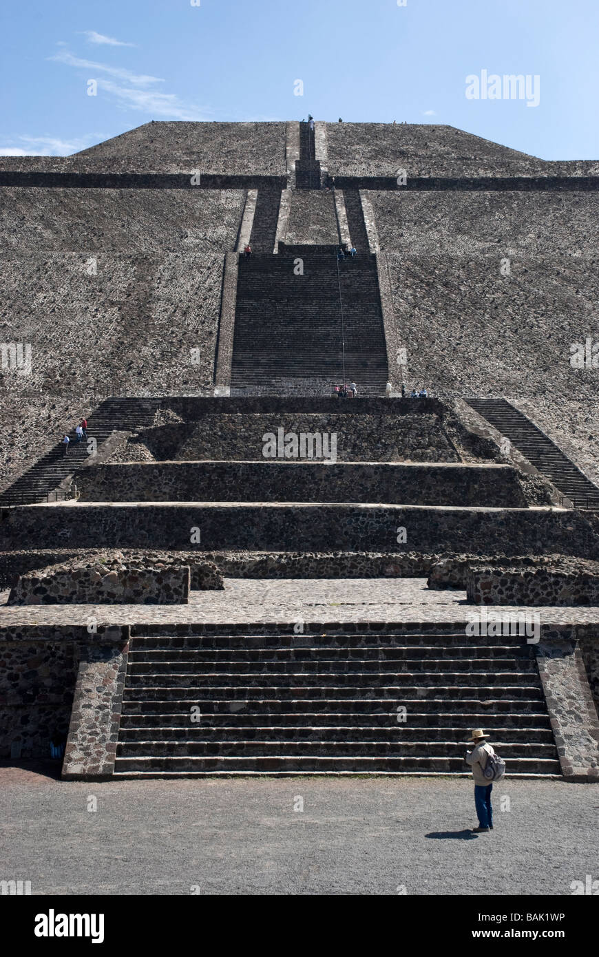 La Piramide del Sole, Teotihuacan, antiche civiltà azteca, Messico ...