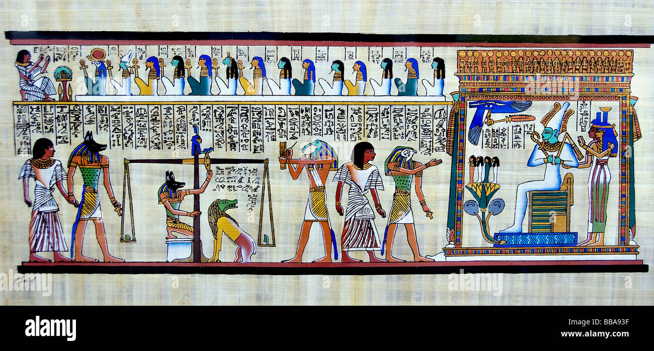 Nuovi dipinti egiziani dai tempi faraonici su carta papiro Egitto Cairo ...