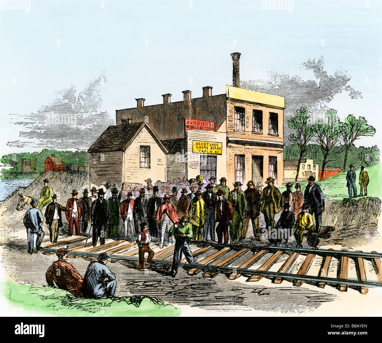 Vintage 1860 storica ferrovia americana immagini e fotografie stock ad ...