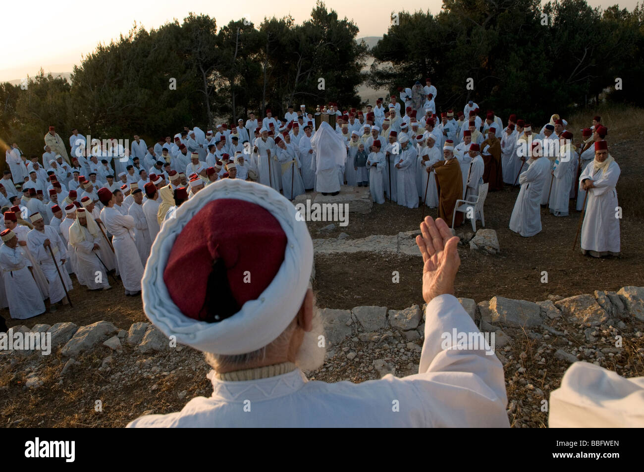 Membri del samaritano setta con antiche radici nel giudaismo celebra la ...
