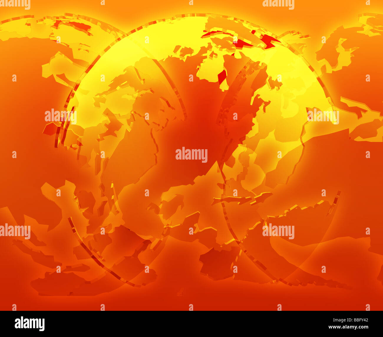 Rutilante mondo traslucido globi mappa Americhe Asia Europa Africa Foto ...