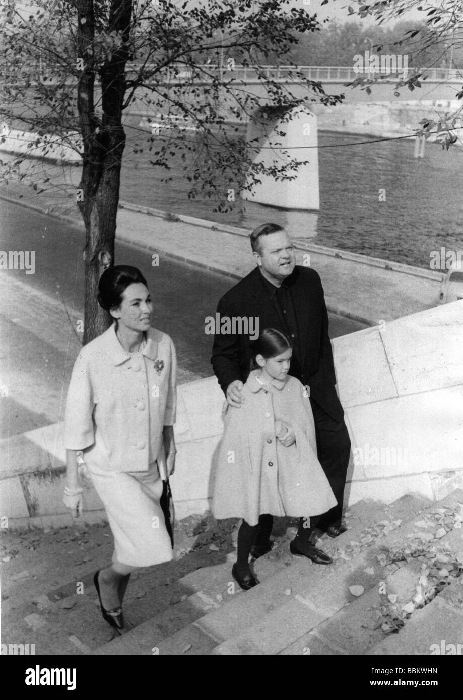 Orson Welles Paola Mori Daughter Immagini E Fotografie Stock Ad Alta