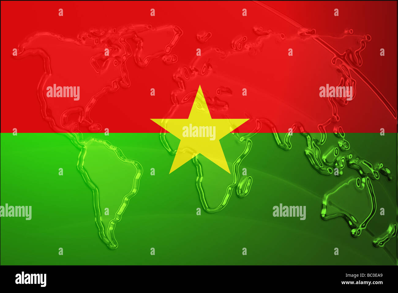 Bandiera del Burkina Faso simbolo nazionale illustrazione clipart con ... Bandiera del Burkina Faso simbolo nazionale illustrazione clipart con ...