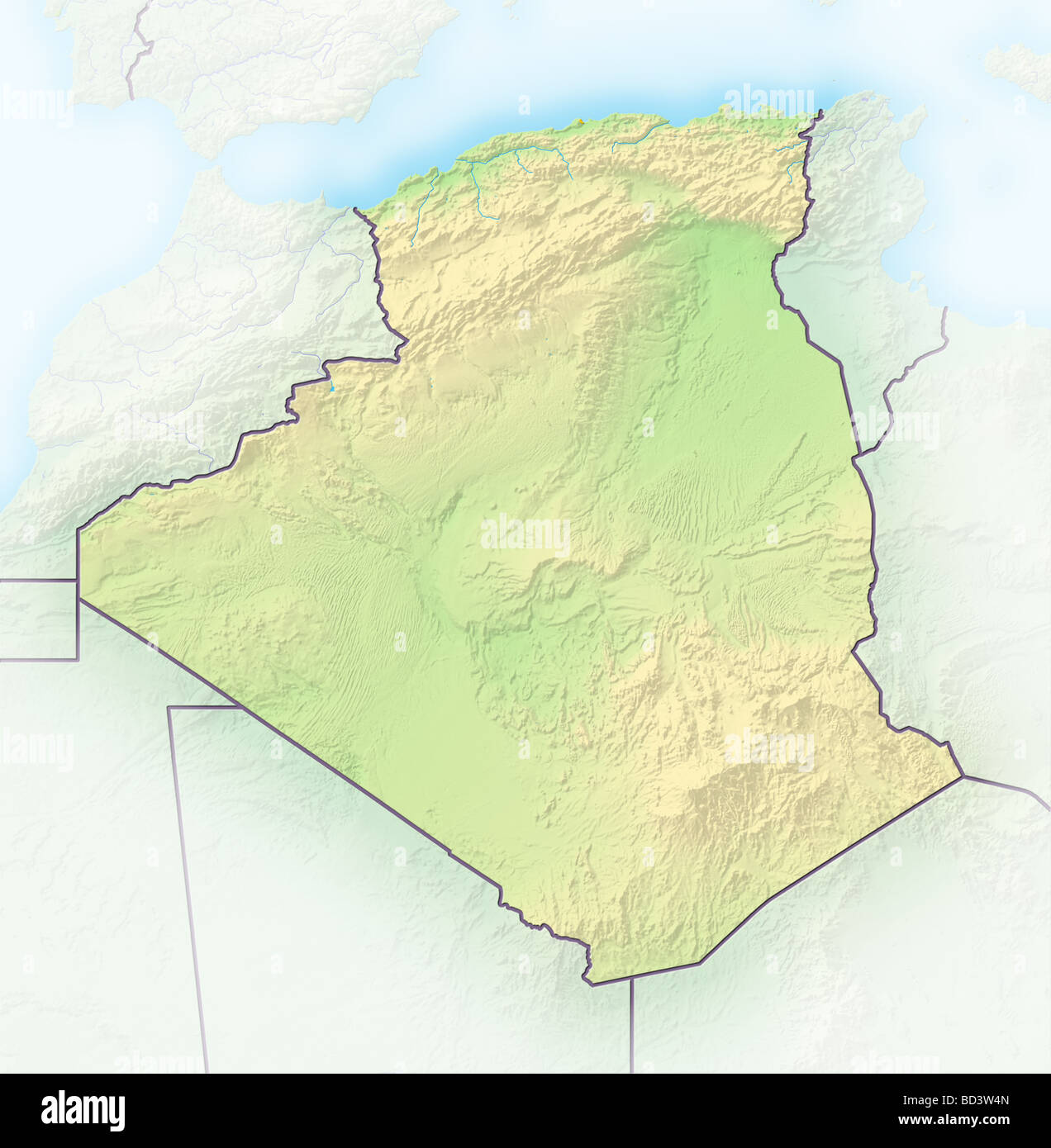 Mappa fisica algeria immagini e fotografie stock ad alta risoluzione ...