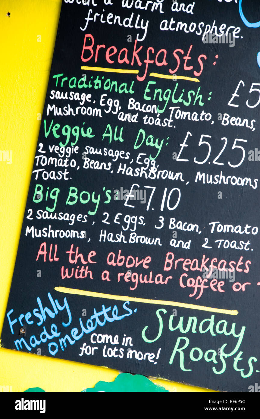 English breakfast menu immagini e fotografie stock ad alta risoluzione ...