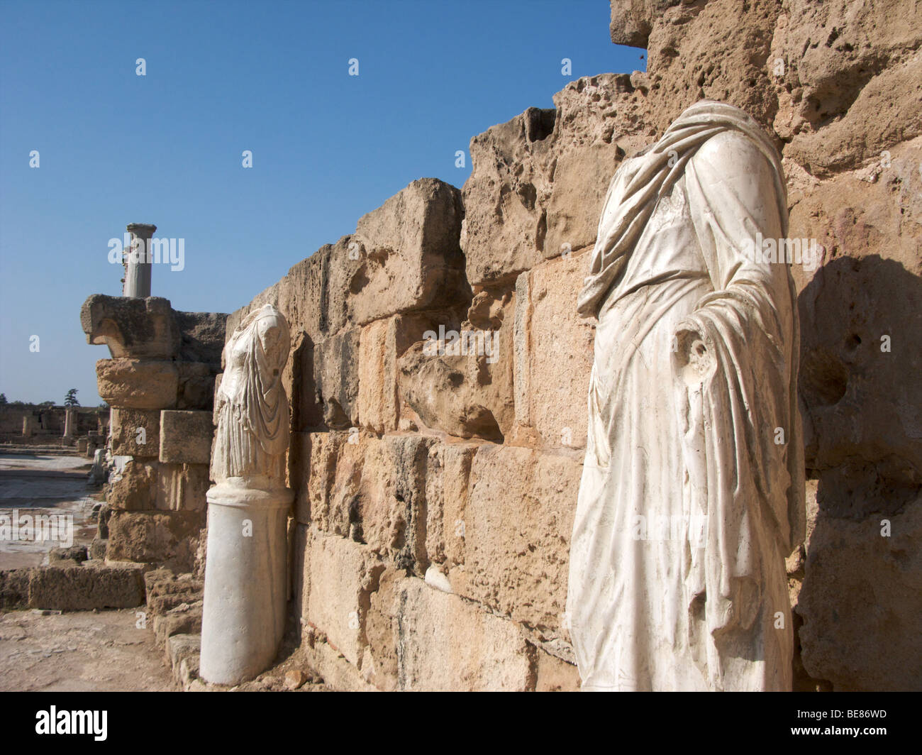 Le rovine della città antica di Salamina, Famagosta, la parte ...