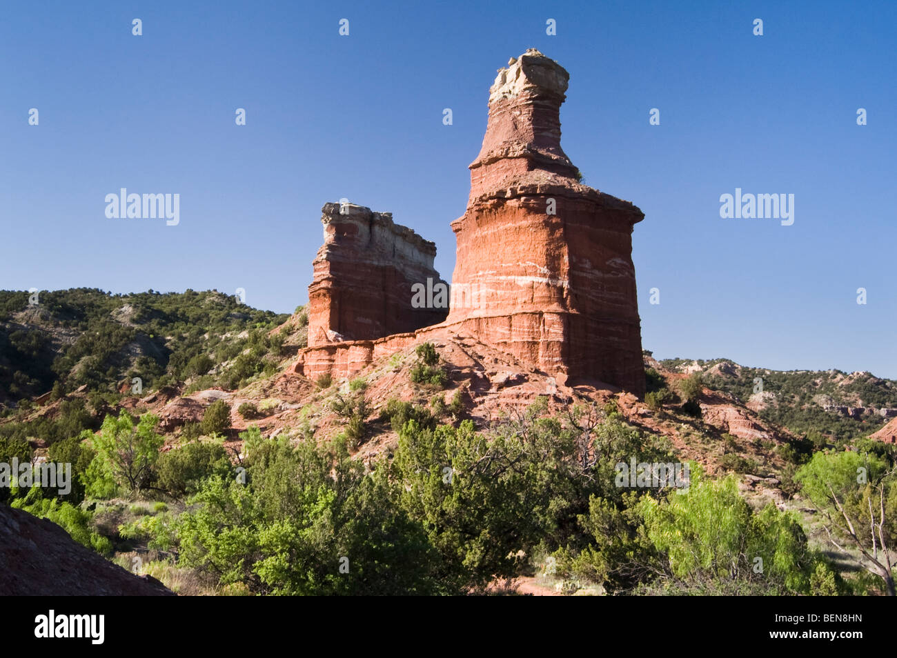 Picco di faro a Palo Duro Canyon State Park in Texas Foto stock - Alamy