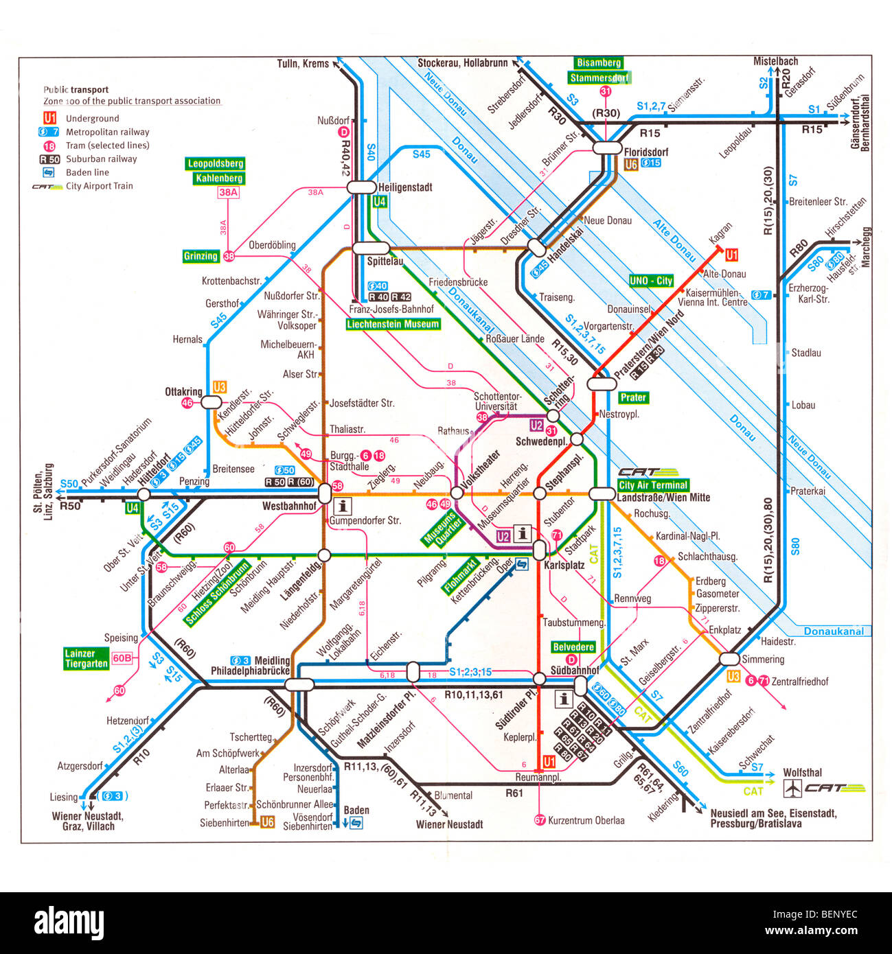 Vienna Mappa della Metropolitana - La capitale austriaca città ...