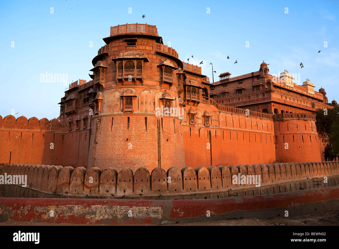 Junagarh Fort nella città di Bikaner Rajasthan in India Foto stock - Alamy