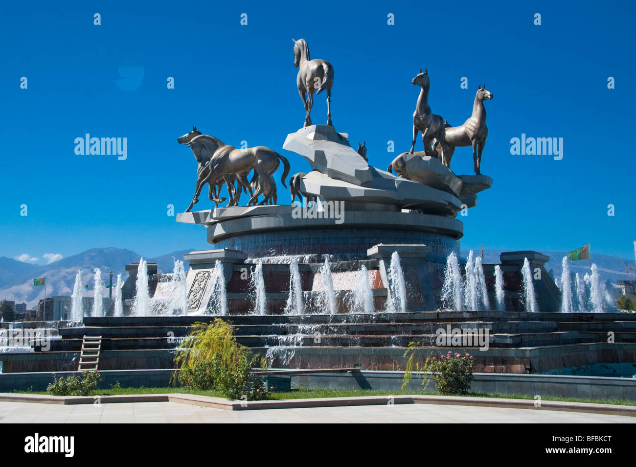 Akhal teke horse of turkmenistan immagini e fotografie stock ad alta ...