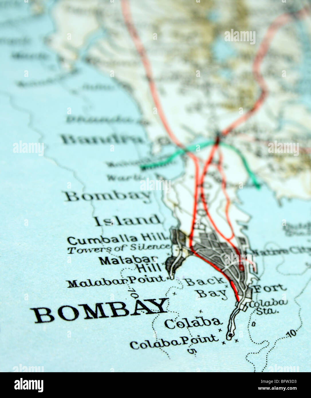 Bombay map city bombay mumbai immagini e fotografie stock ad alta ...