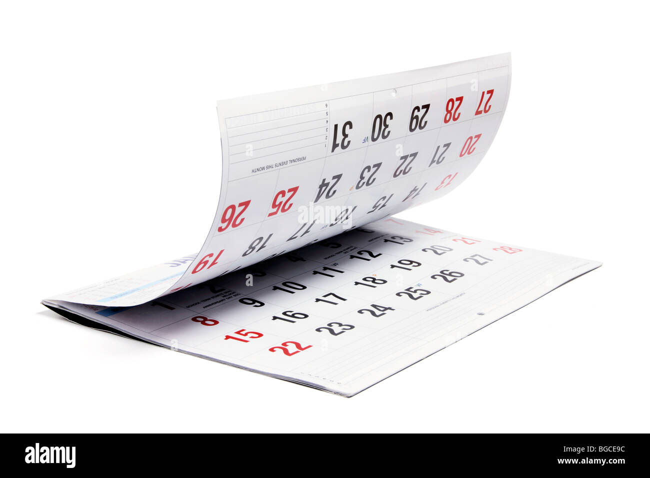 Calendario con mesi Immagini senza sfondo e Foto Stock ritagliate - Alamy