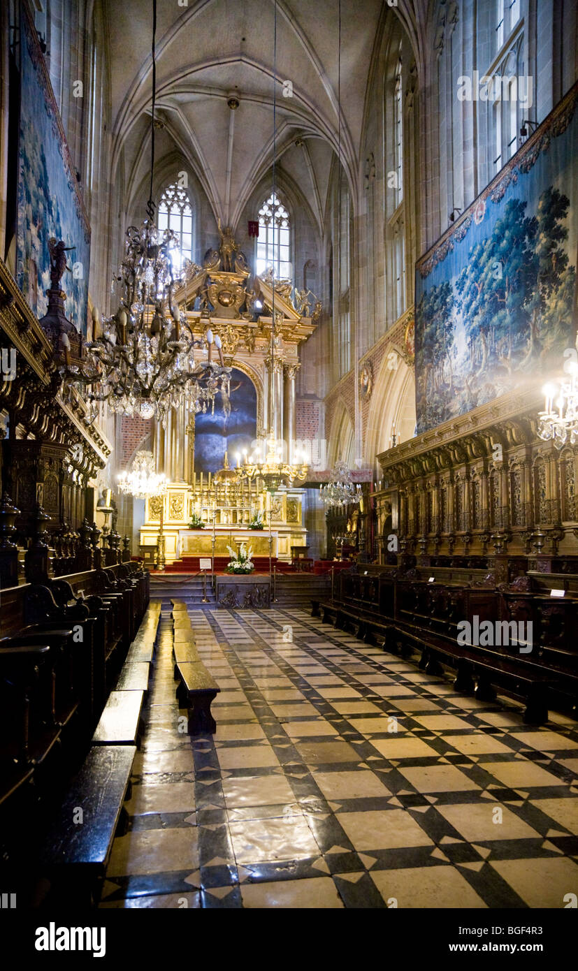 All'interno del coro della cattedrale di Wawel. Il castello di Wawel ...