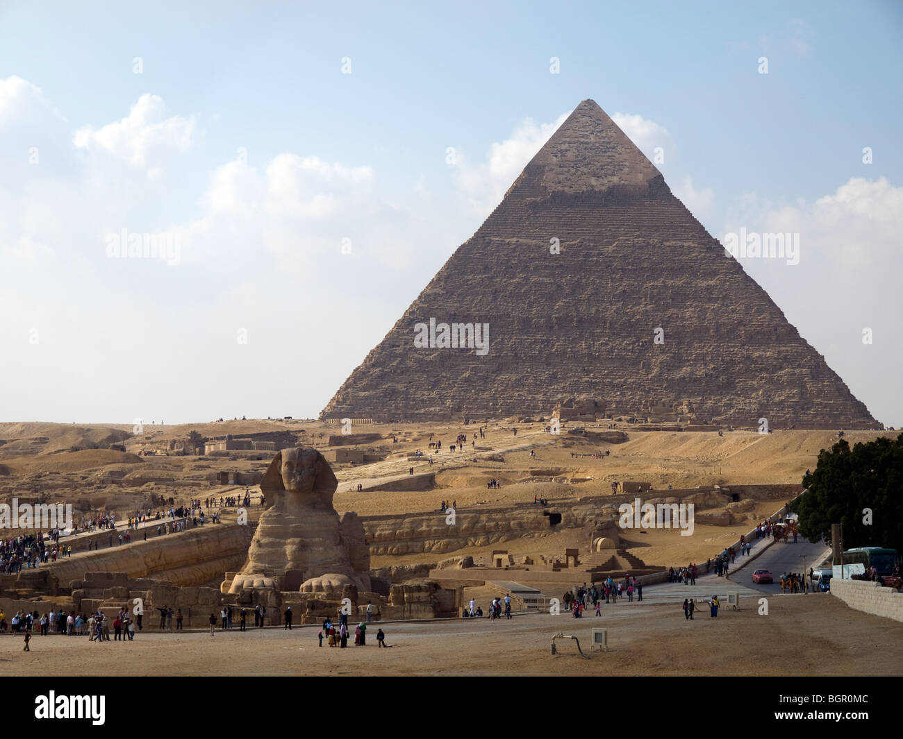 La sfinge e la Grande Piramide di Giza, Il Cairo, Egitto Foto stock - Alamy