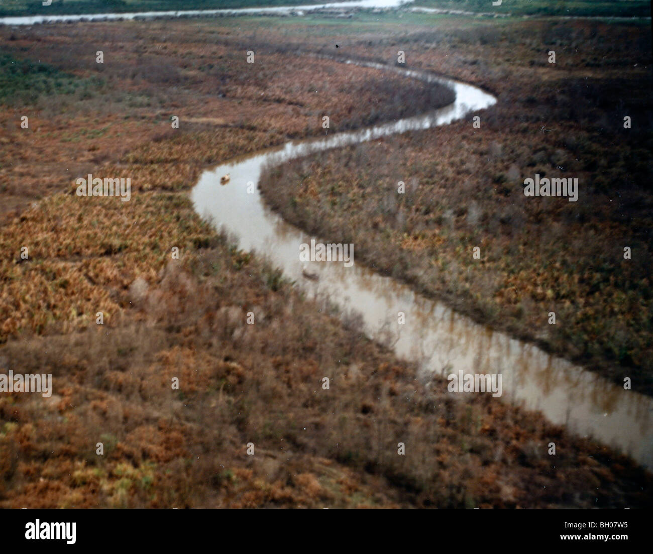 La foto mostra il deterioramento della vegetazione, probabilmente ...
