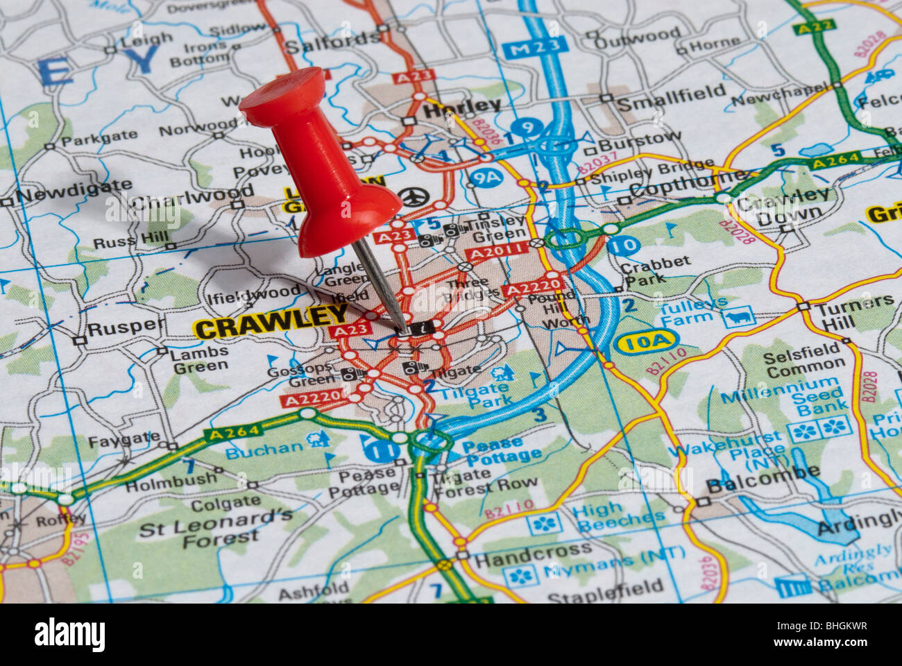 Mappa di crawley immagini e fotografie stock ad alta risoluzione - Alamy