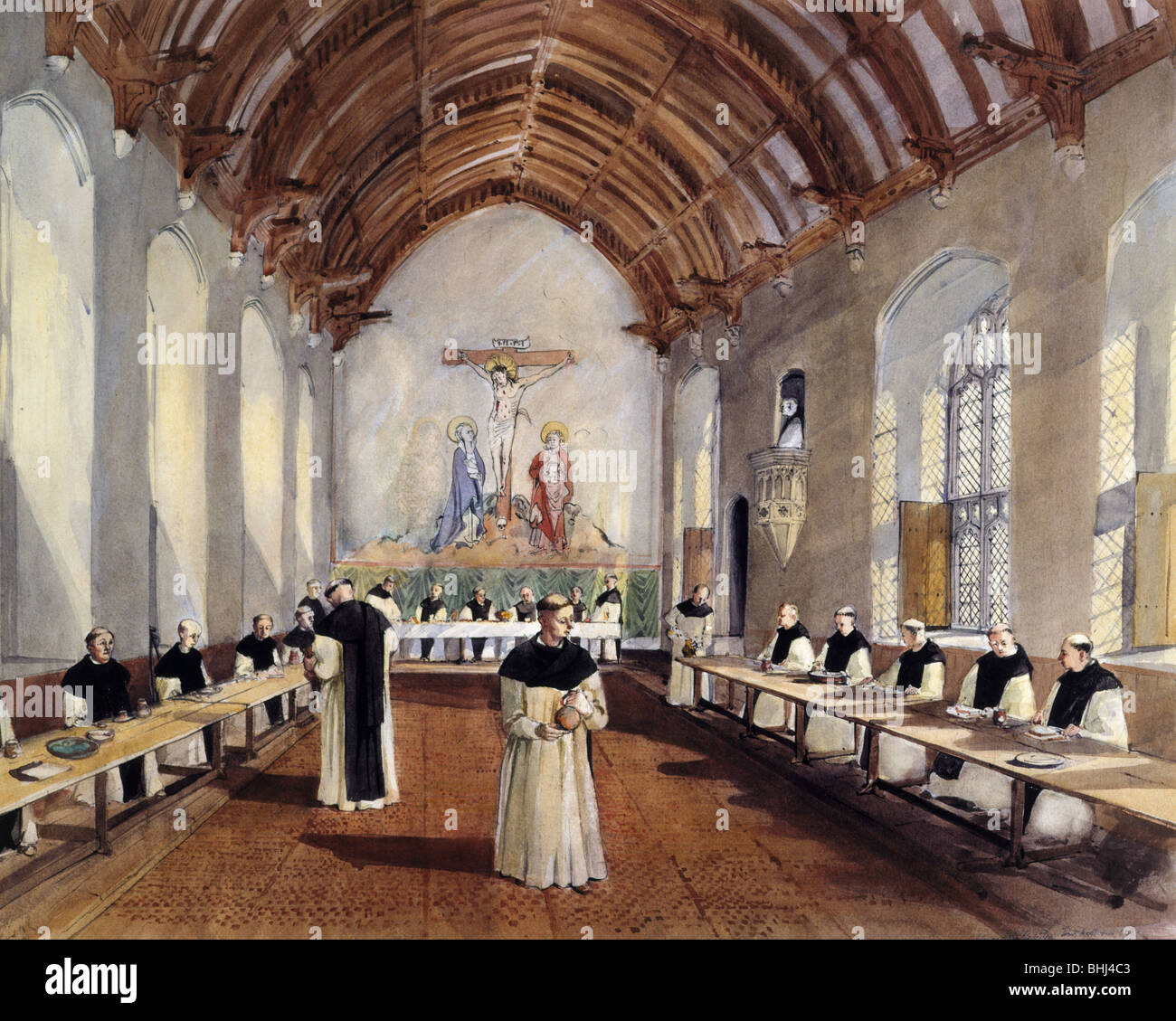 Disegno Reconstruuction del refettorio del monastero cistercense di ...