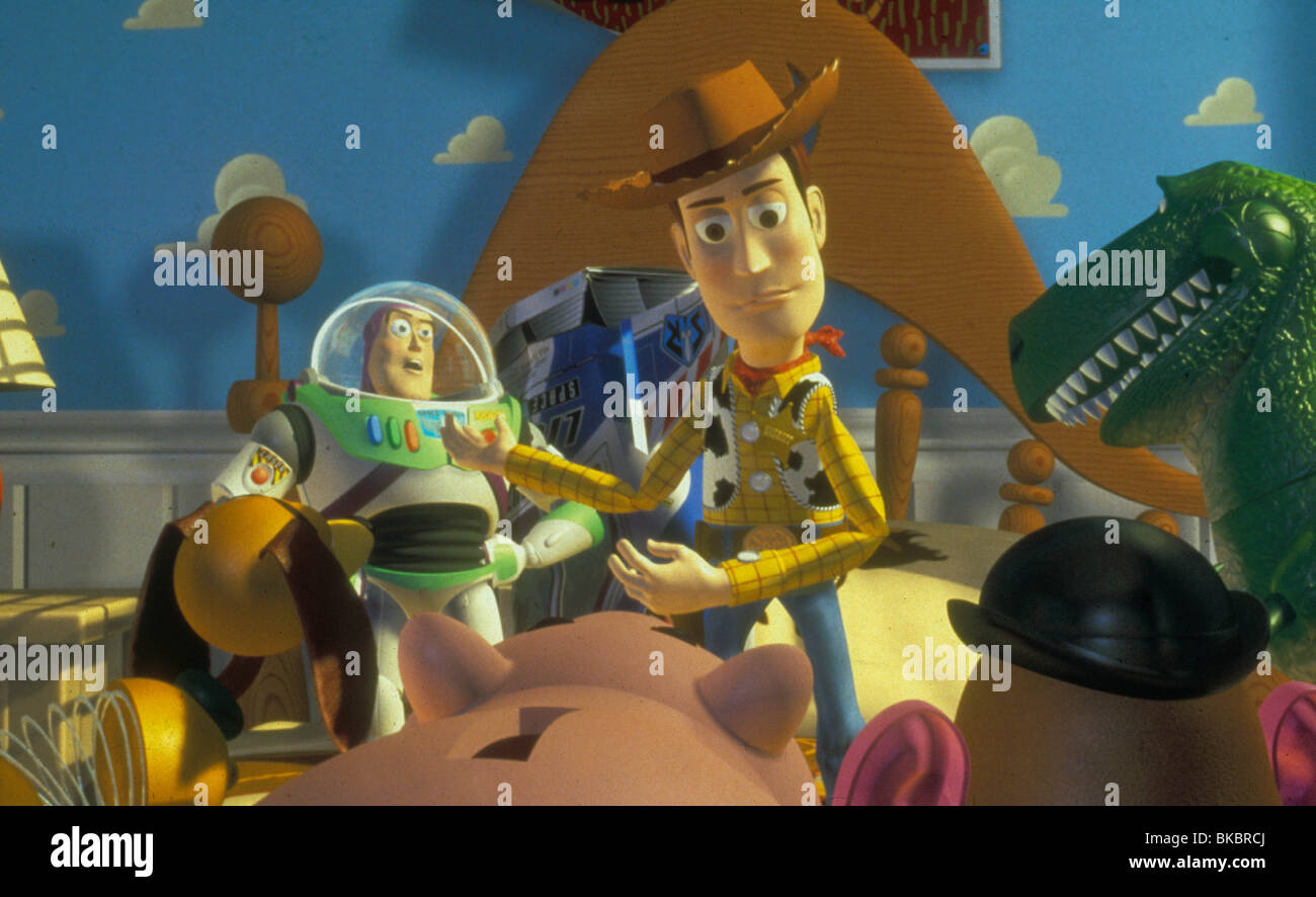 TOY STORY (1995) animata Slinky Dog, Buzz Lightyear, Woody, Mr Potato Head, REX TYSY 055 DISNEY ...