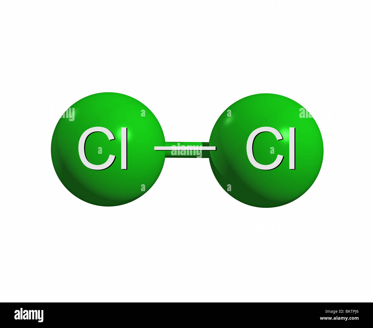 Chlormolekül Cl2 / molecola di cloro Cl2 Foto stock - Alamy