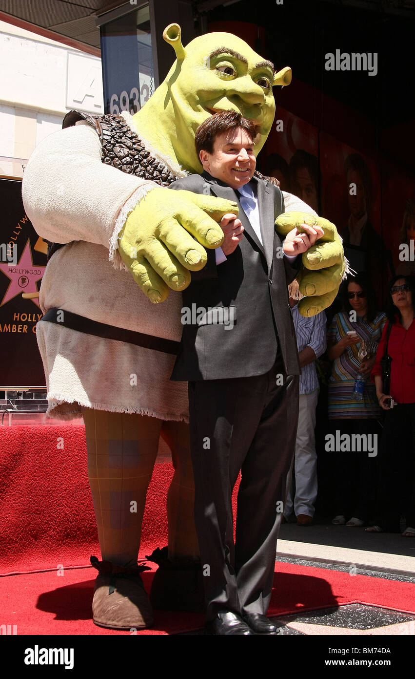 MIKE MYERS SHREK SHREK onorato con una stella sulla Hollywood Walk of ...