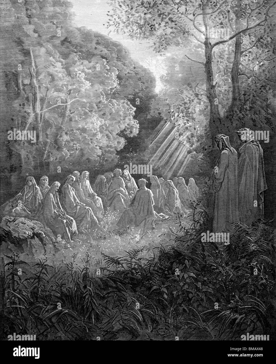 Incisione di Gustave Doré da Dante Alighieri nella Divina Commedia "il ...
