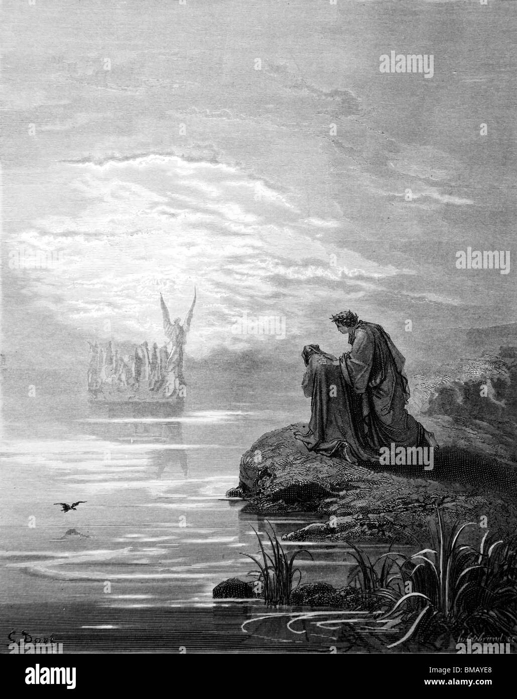 Incisione di Gustave Doré da Dante Alighieri nella Divina Commedia "il ...