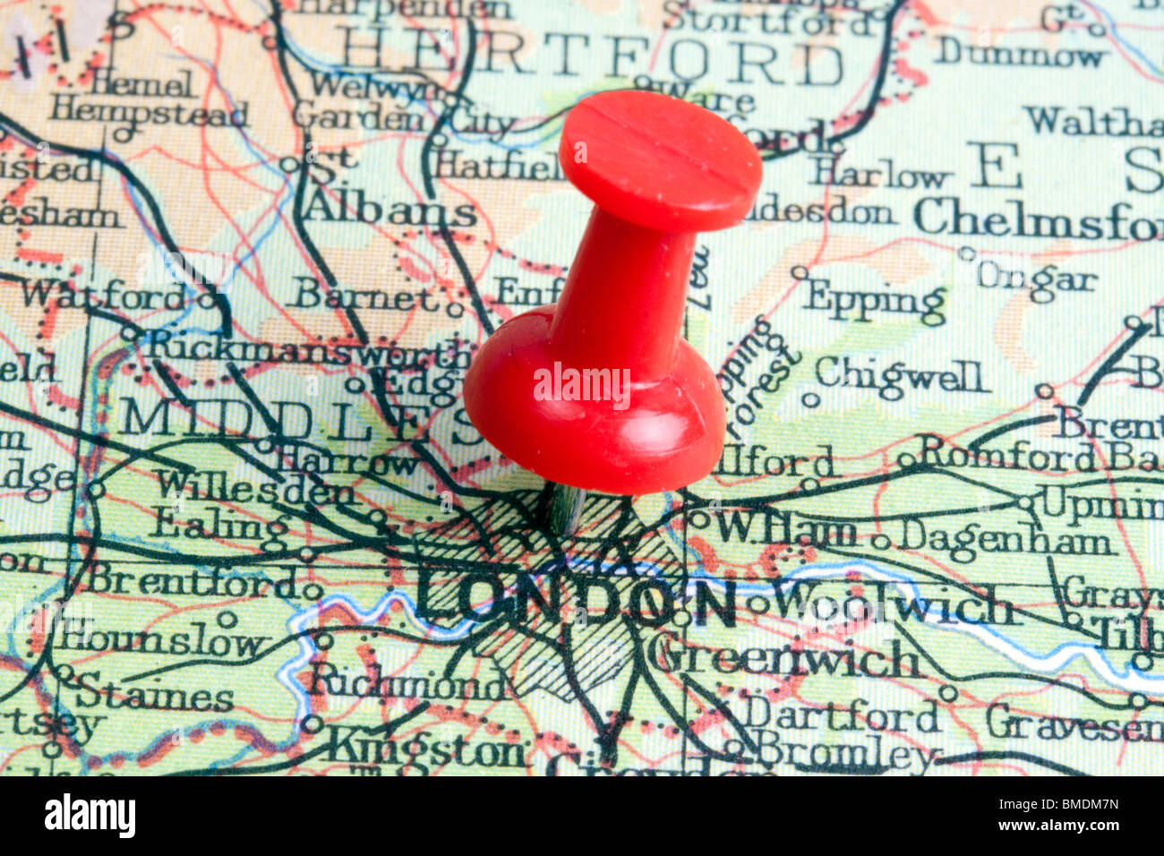 Perno mappa inghilterra immagini e fotografie stock ad alta risoluzione ...