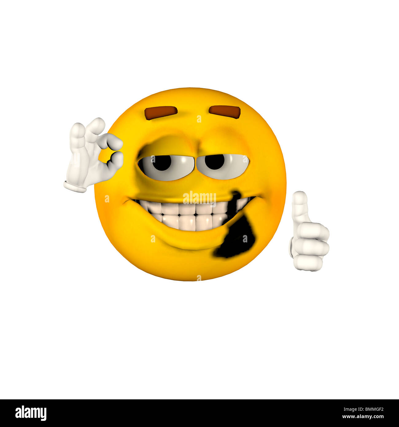 Emoticon illustrazione grafica raffigurante la felicità Foto stock - Alamy