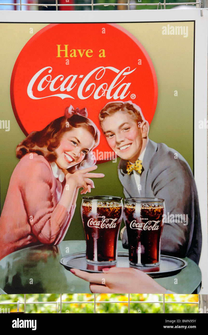 Vintage advertisement poster coca cola immagini e fotografie stock ad ...