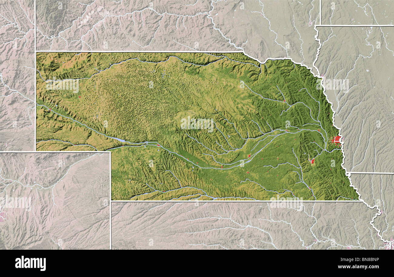 Nebraska state map immagini e fotografie stock ad alta risoluzione - Alamy