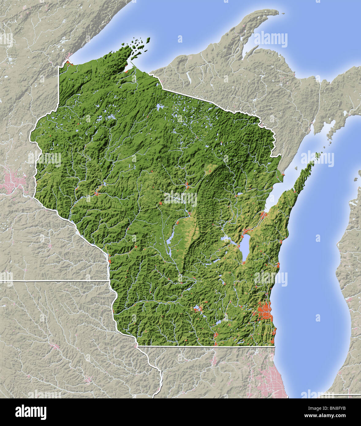 Mappa di wisconsin immagini e fotografie stock ad alta risoluzione - Alamy
