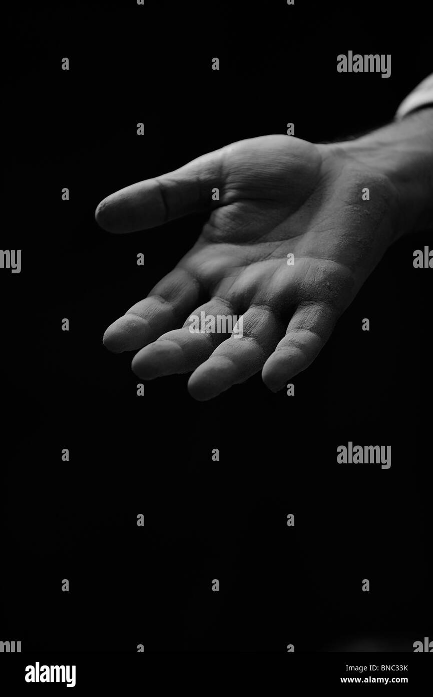 Mano aperta bianco e nero immagini e fotografie stock ad alta ...