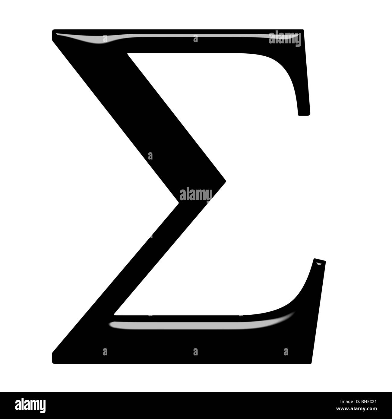 Simbolo sigma Foto e Immagini Stock in Bianco e Nero - Alamy