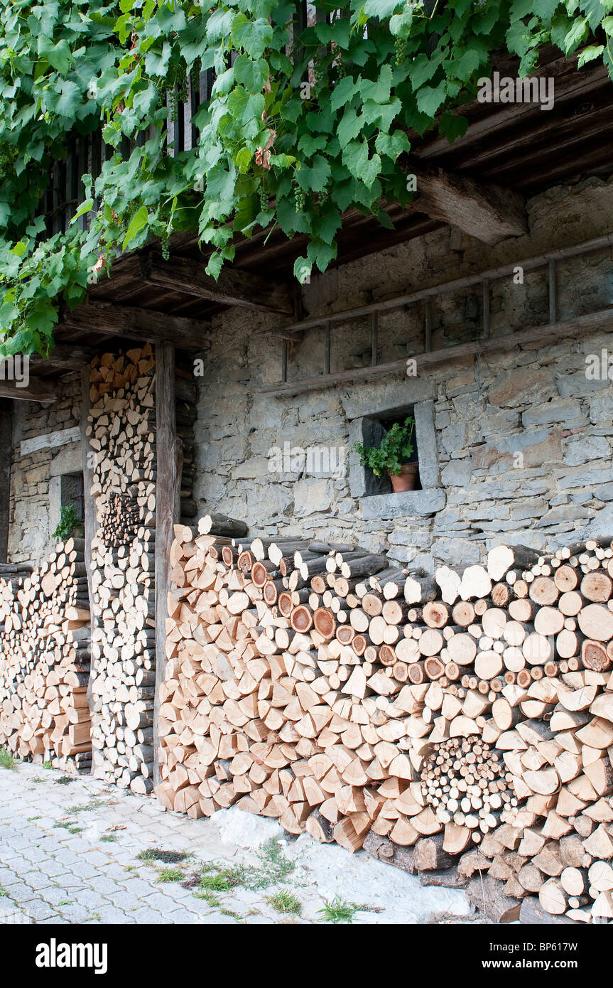 Una pila di tronchi di legna per legna da ardere immagini e fotografie ...