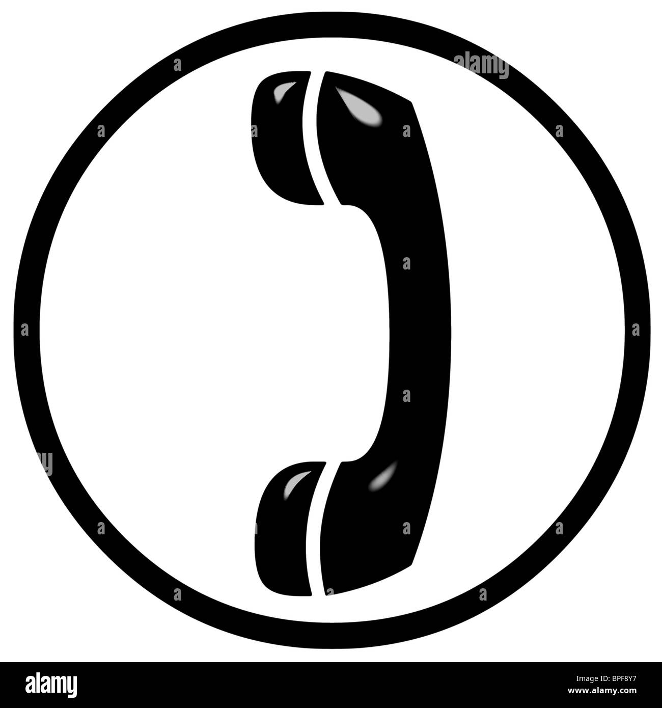 Simbolo telefono Foto e Immagini Stock in Bianco e Nero - Alamy