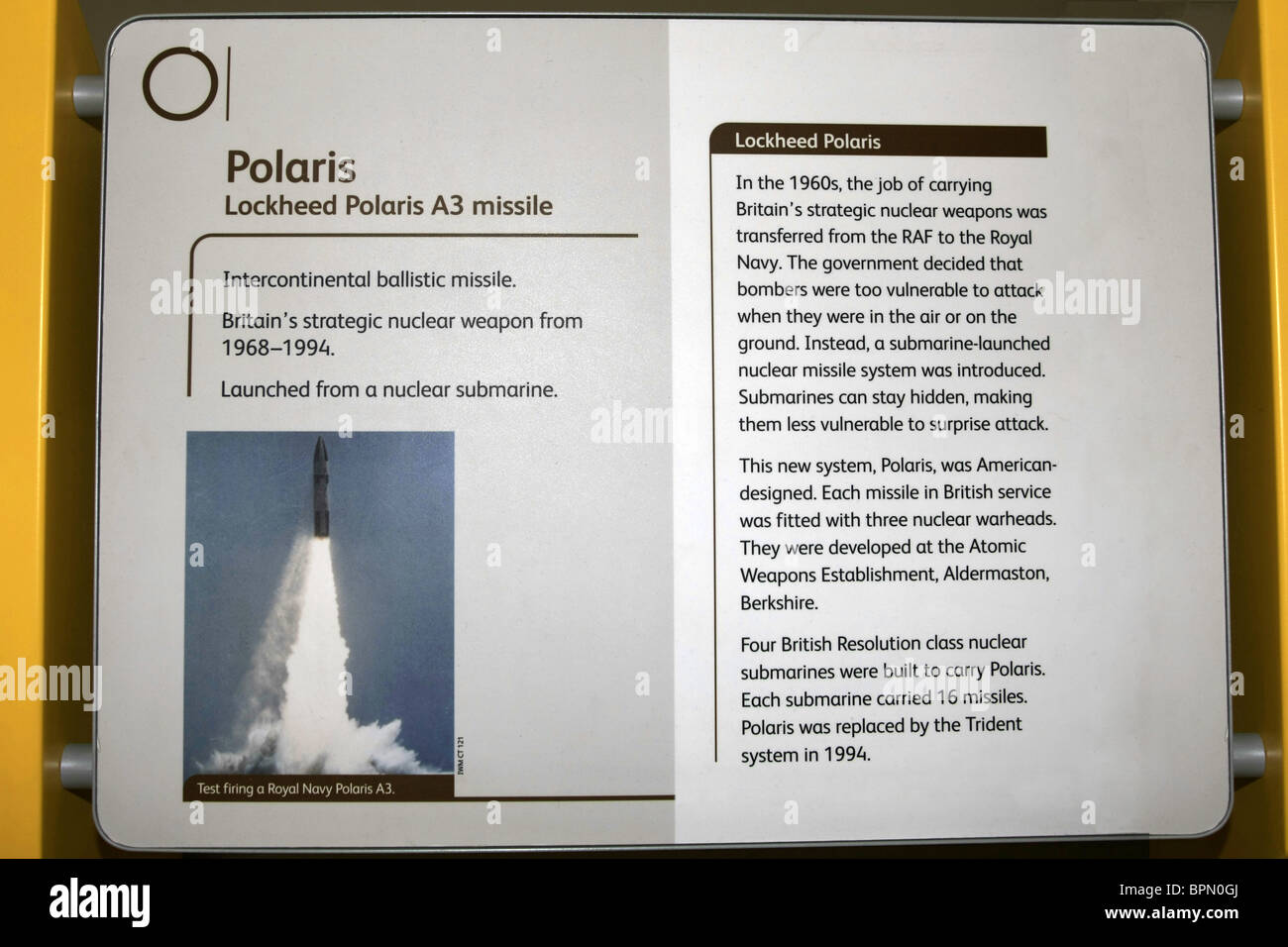 Missile lockheed polaris a3 immagini e fotografie stock ad alta ...