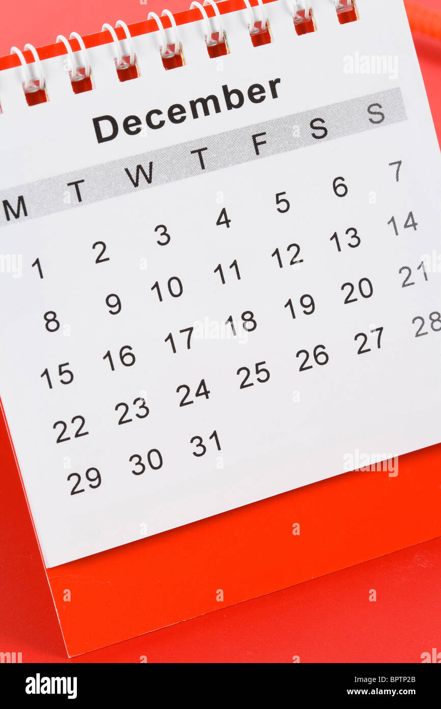Dicembre calendario immagini e fotografie stock ad alta risoluzione - Alamy