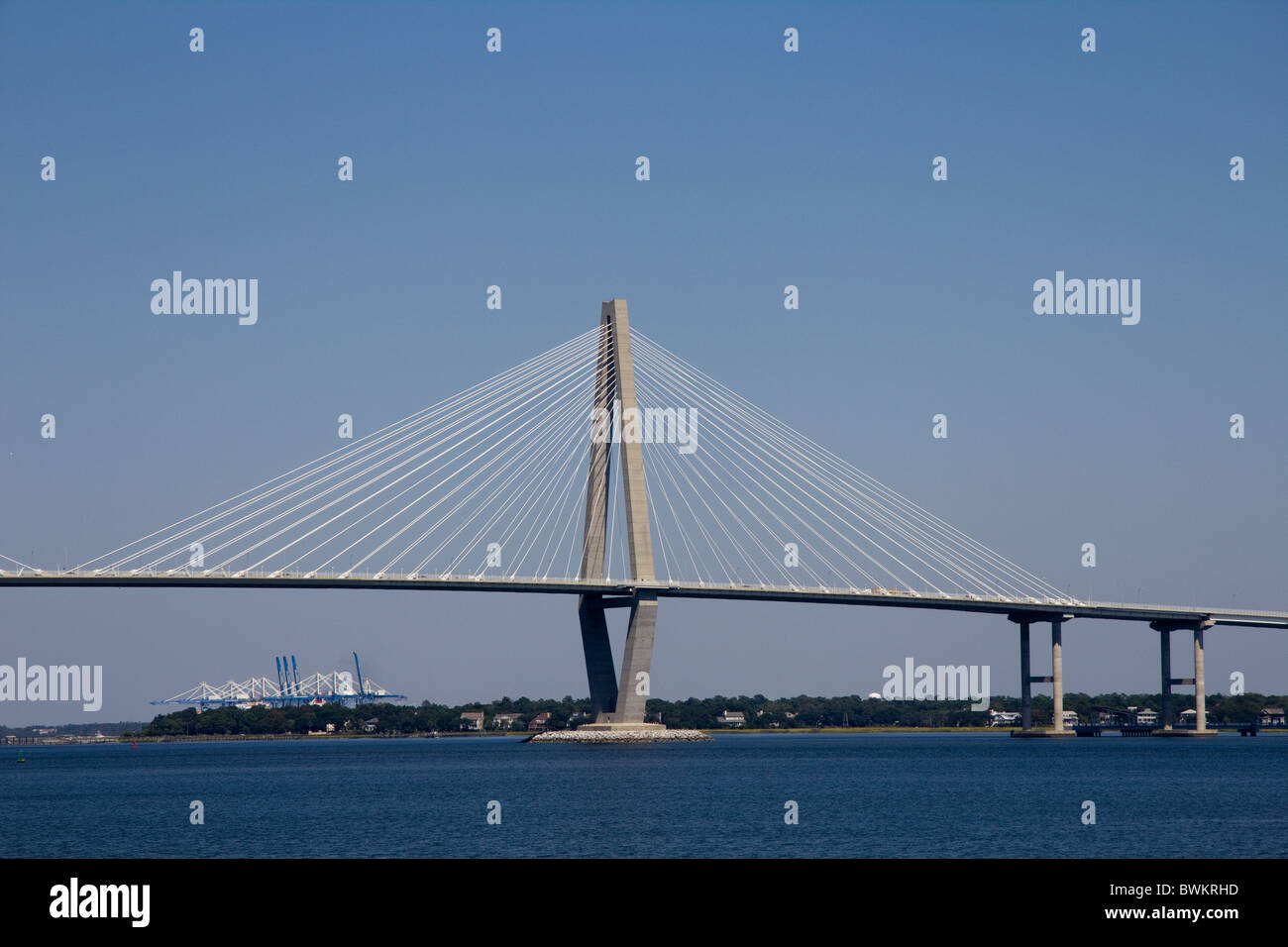 Arthur Ravenel Jr Bridge, Cooper River, Charleston South Carolina USA ...