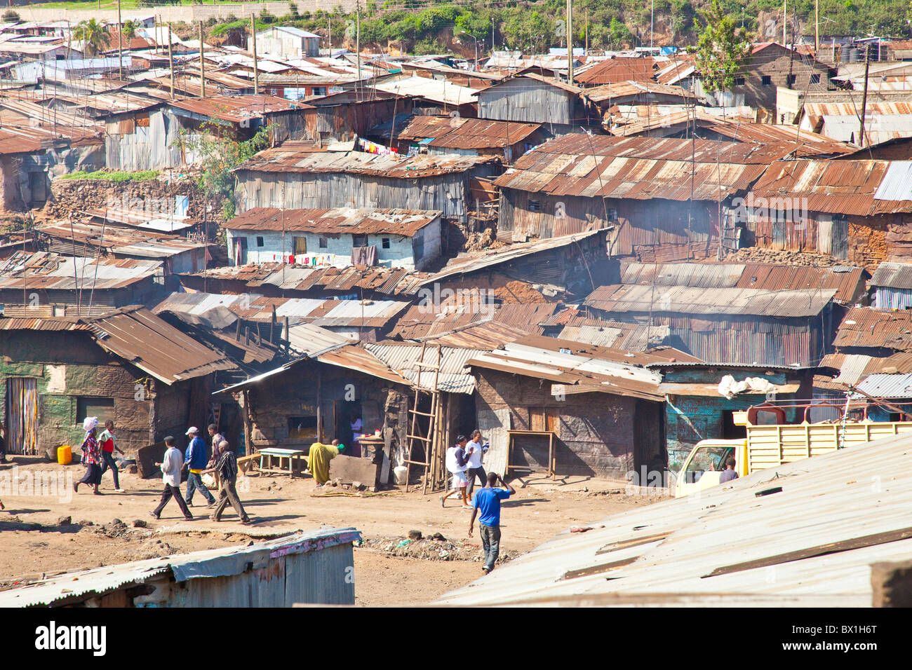 Mathare slum, Nairobi, Kenia Foto stock - Alamy